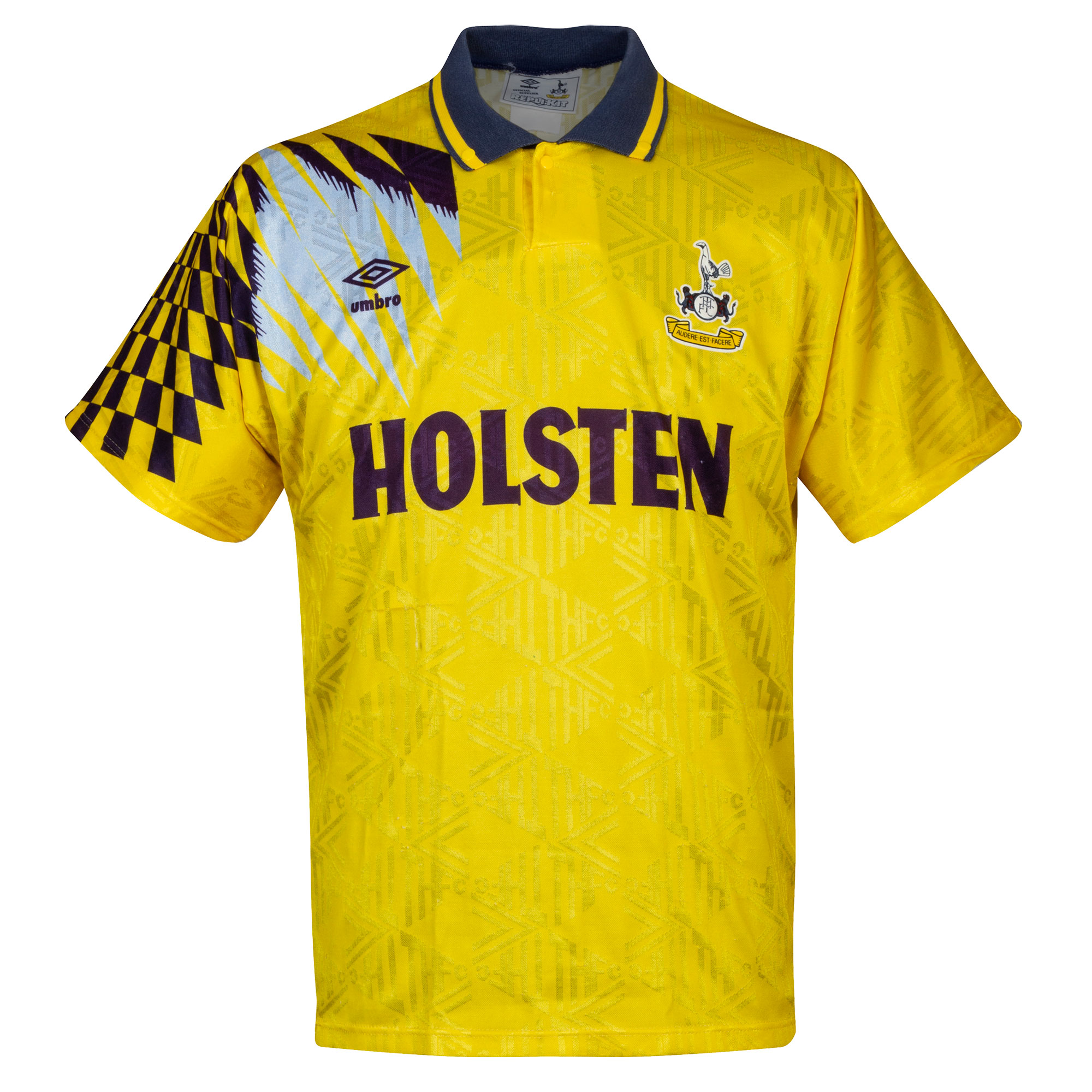 Tottenham Hotspur Home football shirt 1991 - 1993. Sponsored by Holsten Tottenham Hotspur Home football shirt 1991 - 1993. Sponsored by Holsten